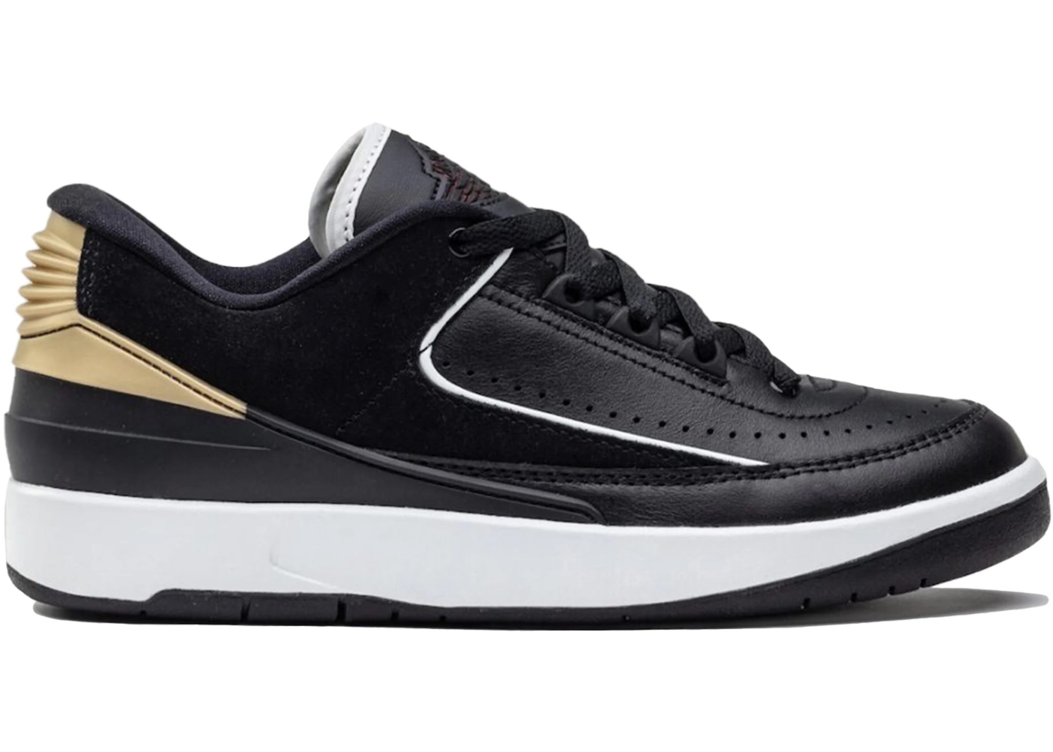 Air Jordan 2 Low Women's “Black/Metallic Gold” Release