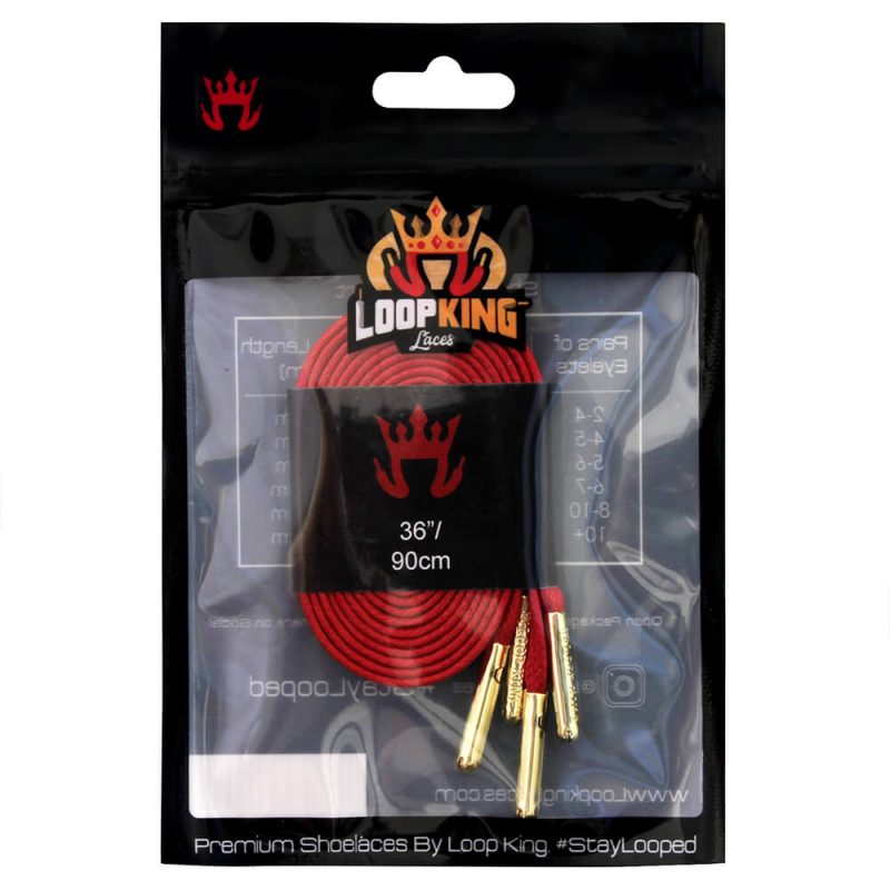 Shop Red Shoe Laces by Loop King - Premium Made